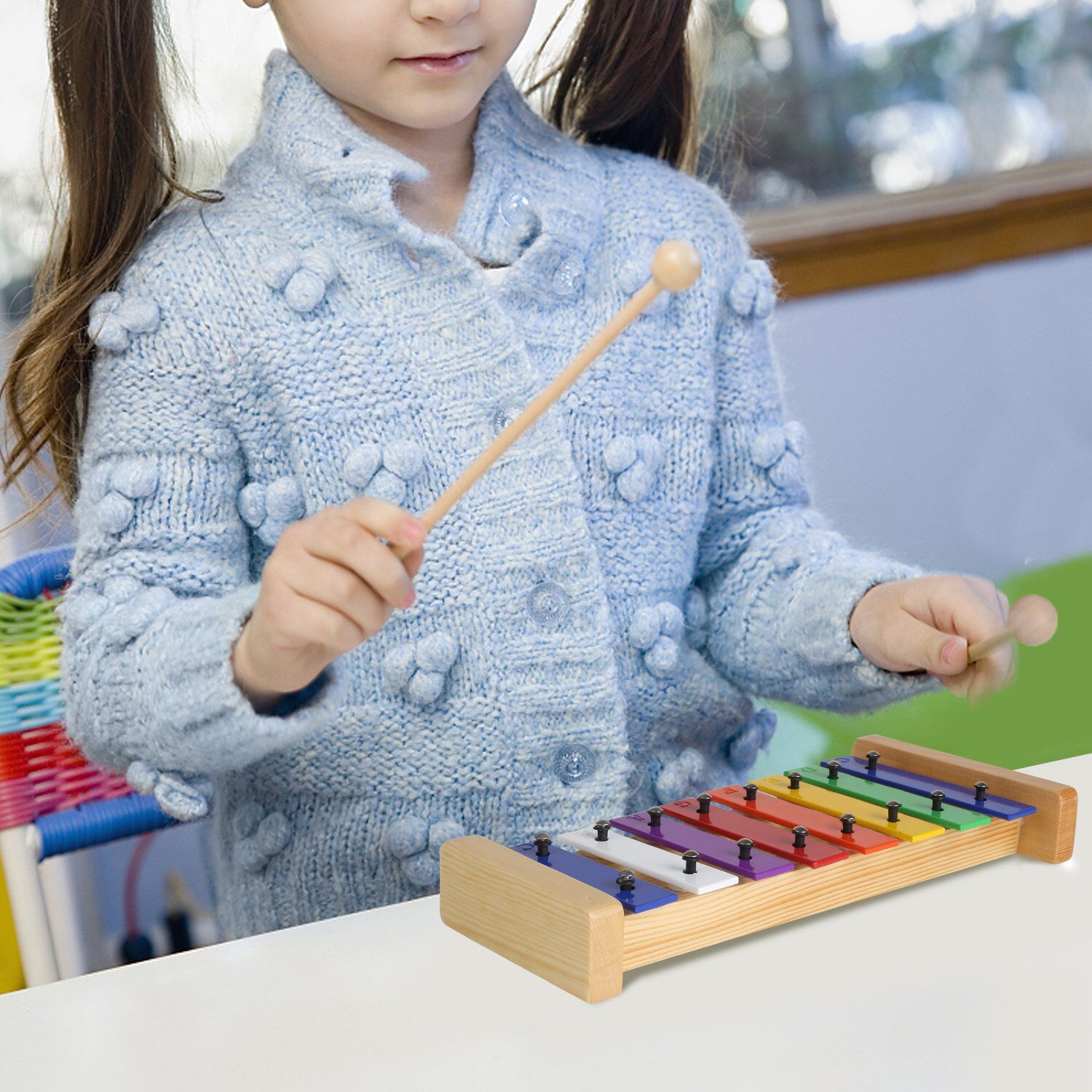 Educational Miniature Wooden Musical Instruments Xylophone Toy, Wooden ...