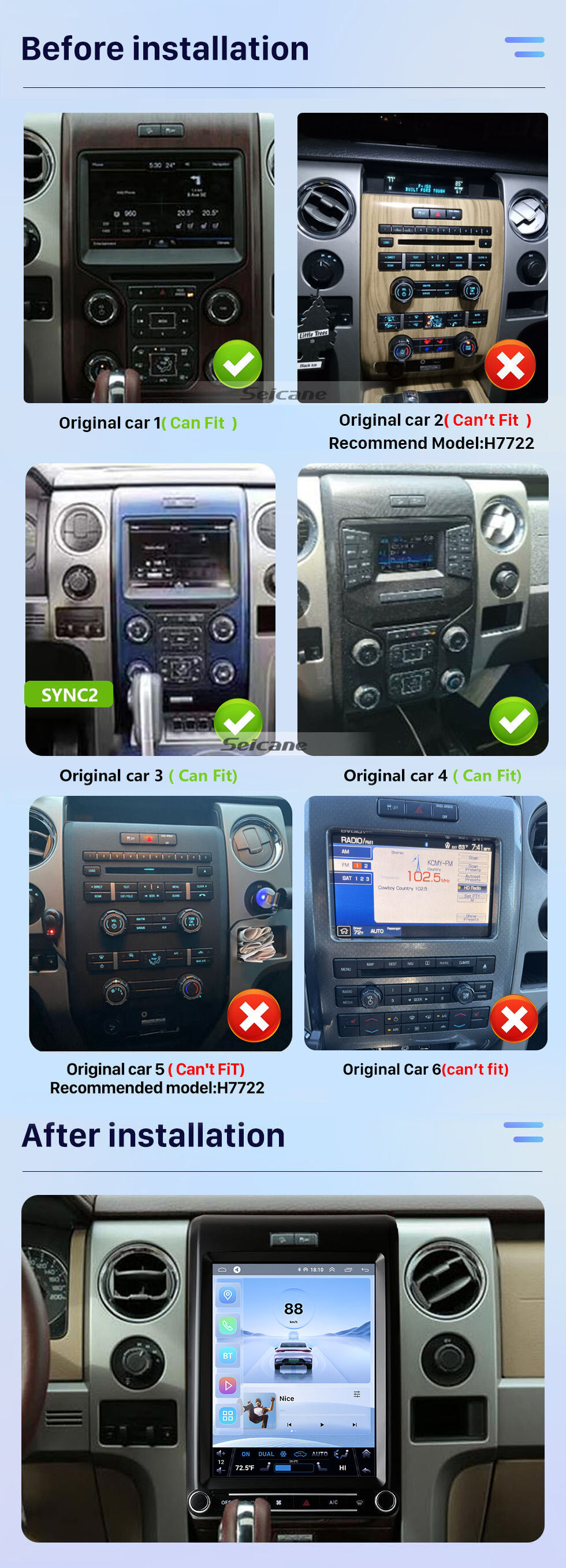 12.1 Inch Android10.0 Hd Touchscreen Radio Car Stereo For 2011-2016 ...