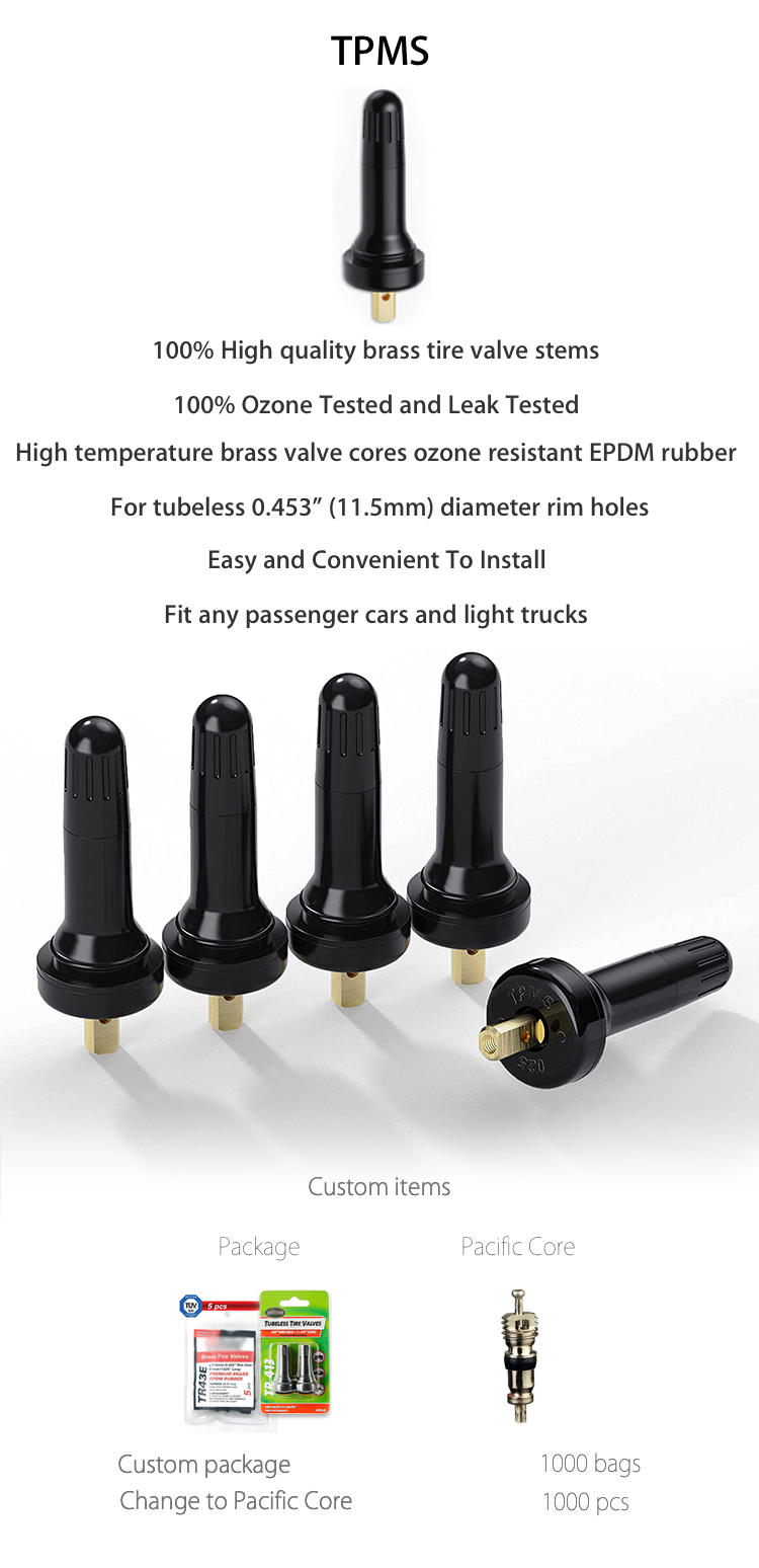 Factory Direct Supply Universal Tpms Valves Snap-in Tire Valve Stem ...