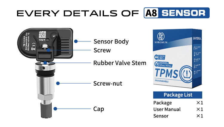 Buy Wholesale China Sorghum Car Universal Tire Air Sensor 434mhz Tpms ...