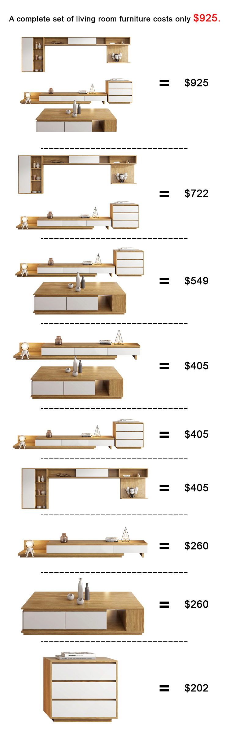 Gmart Modern Luxury Minimalist Null Home Furniture Wooden Tv Cabinet ...