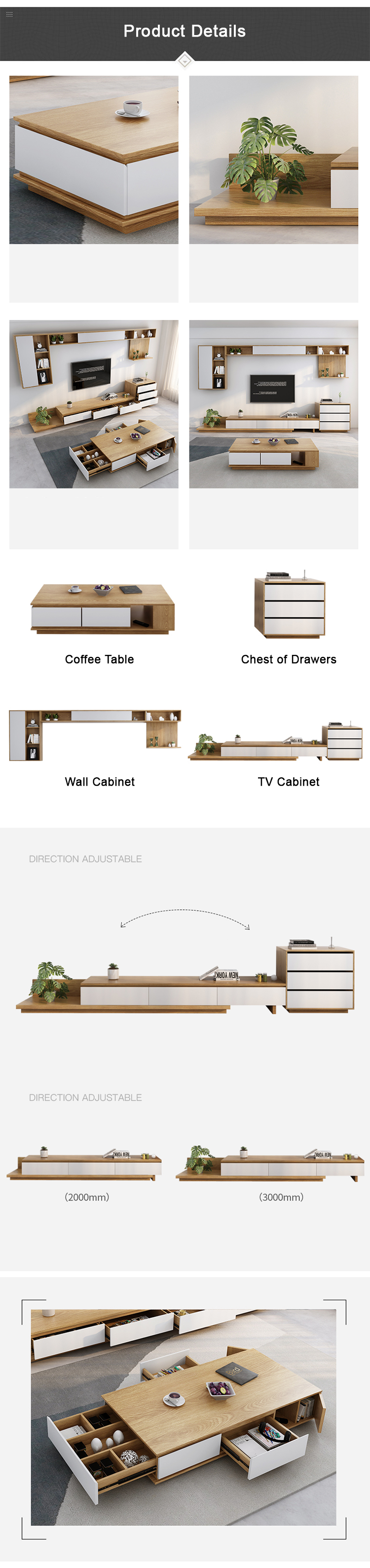 Gmart Modern Luxury Minimalist Null Home Furniture Wooden Tv Cabinet ...
