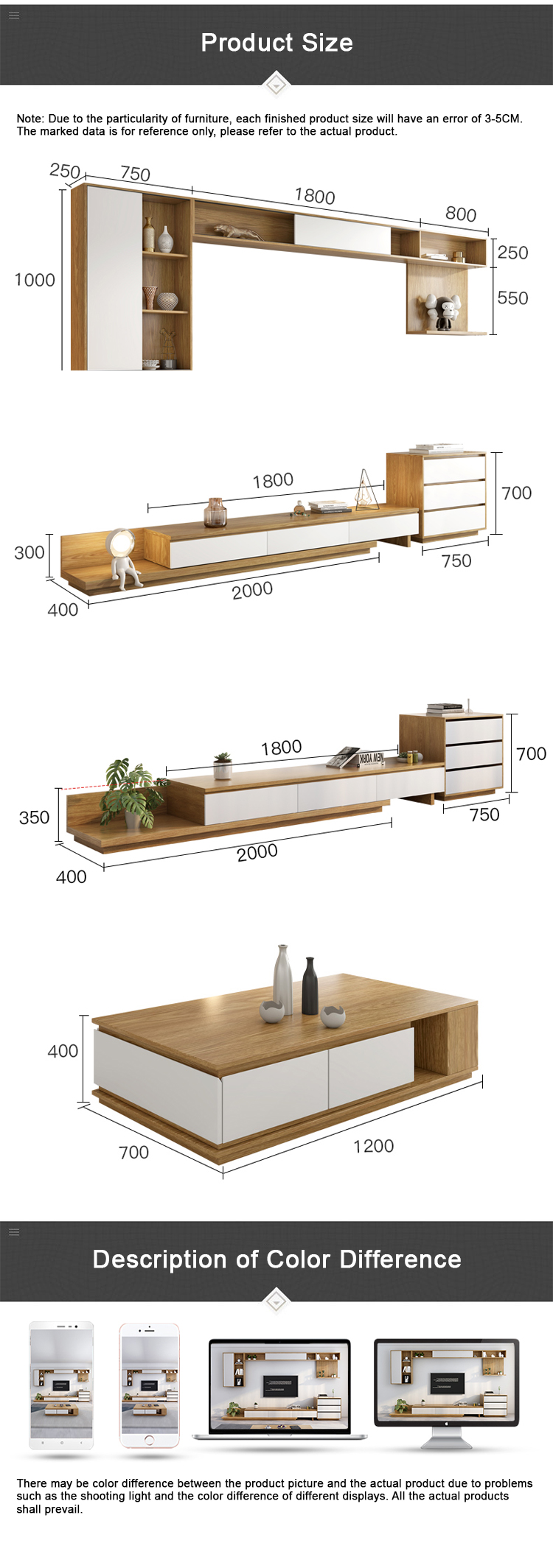 Gmart Modern Luxury Minimalist Null Home Furniture Wooden Tv Cabinet ...
