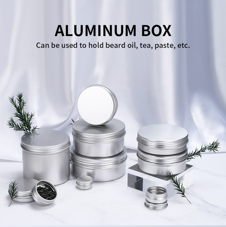 5ml-1000ml Custom Sliver Cream Container And Packaging Metal Tin Box ...