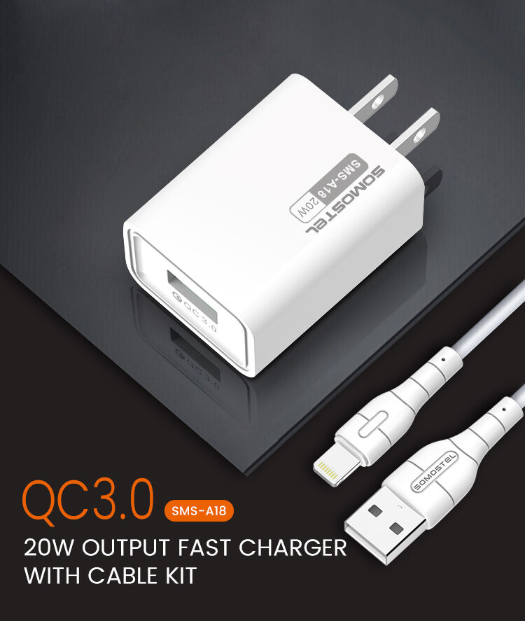 Buy Wholesale China Mobile Phone Chargers Somostel A18 Qc3.0 Us Eu Plug ...