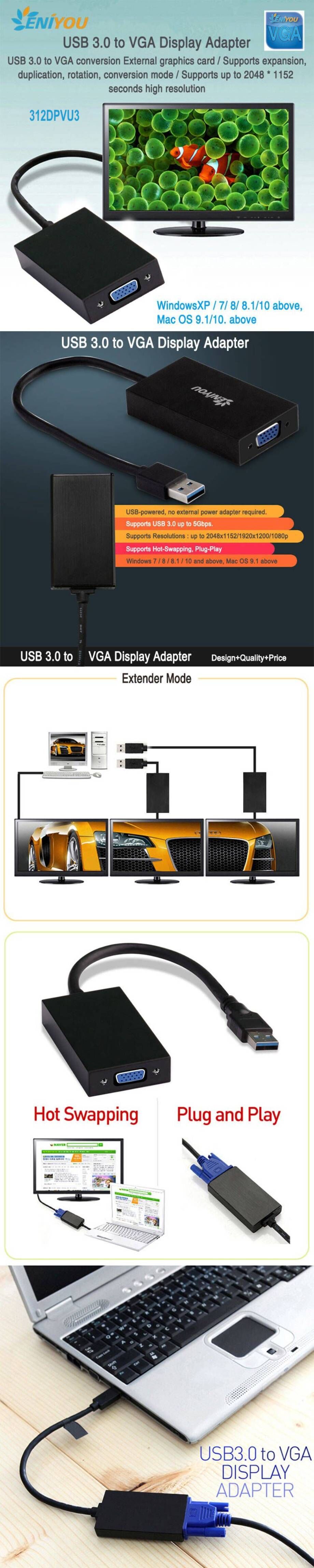 Buy Wholesale China Usb 3.0 To Vga Display Adapter Displaylink 3500 ...