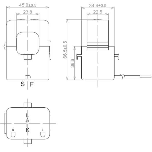 Echun Ul Certification Split Core Current Transformer Ecs24 24mm Hole