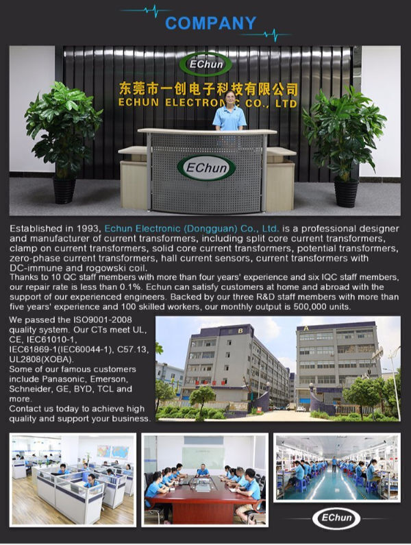 Echun Ul Certification Split Core Current Transformer Ecs24 24mm Hole