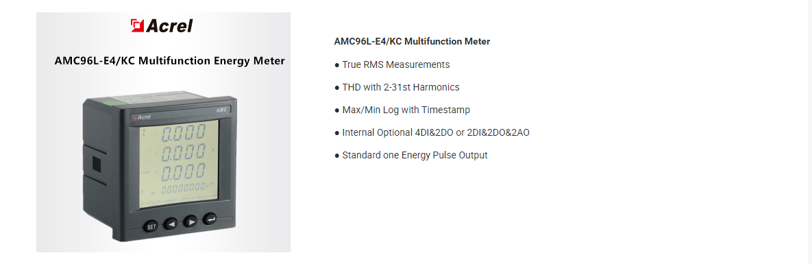 Buy Wholesale China Acrel Pz96l Three Phase Multifunction Power Energy Monitor Meter Zero Export ...
