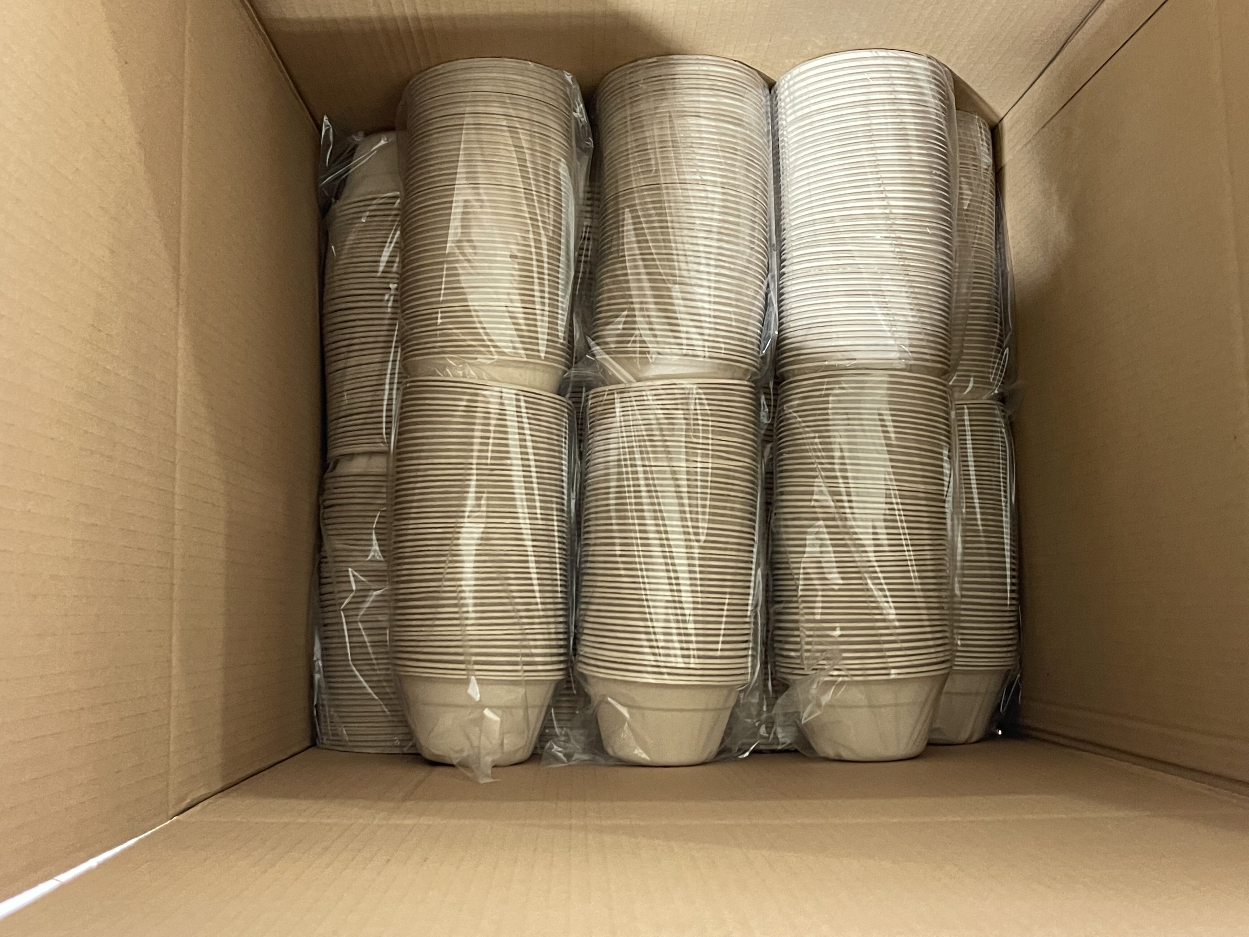 100% Compostable Paper Plates Disposable Tableware Sugarcane Bagasse ...