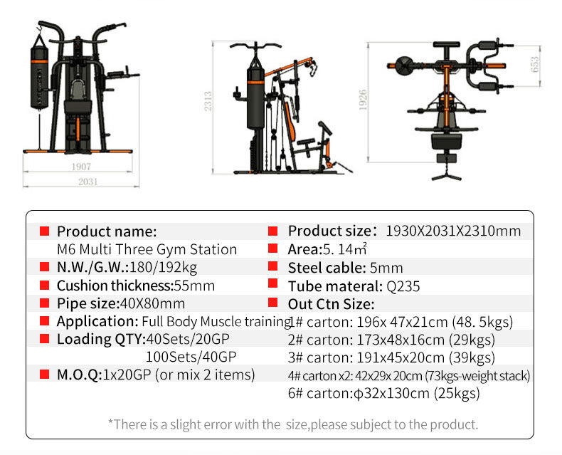 Buy Wholesale China Sd-m6 Best Price Home Fitness Equipment Gym Multi 3 ...