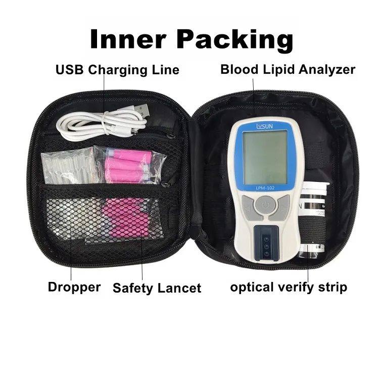 Built-in Battery Blood Lipid Analysis Meter Total Cholesterol ...