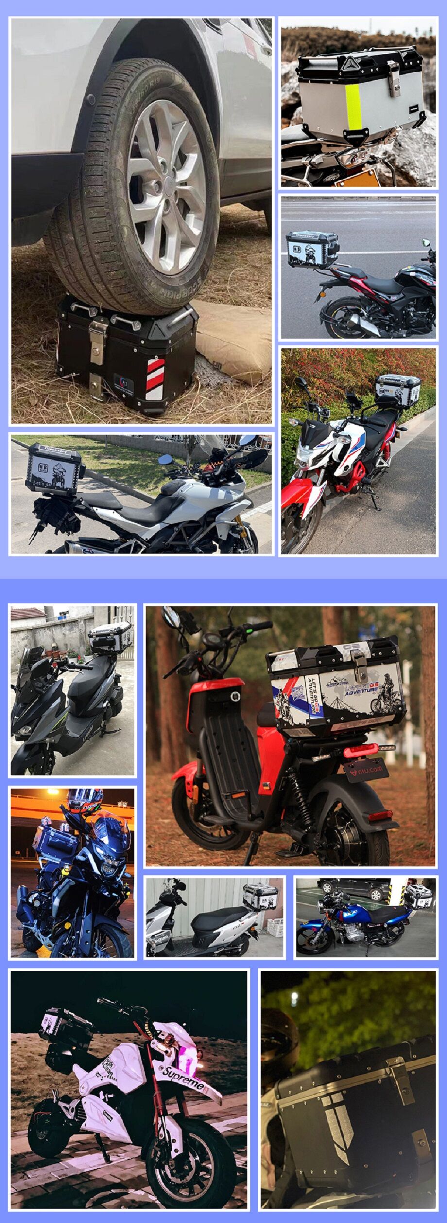 Buy Wholesale China Bks Wholesale Motorcycle Tail Box Top Case Aluminum ...