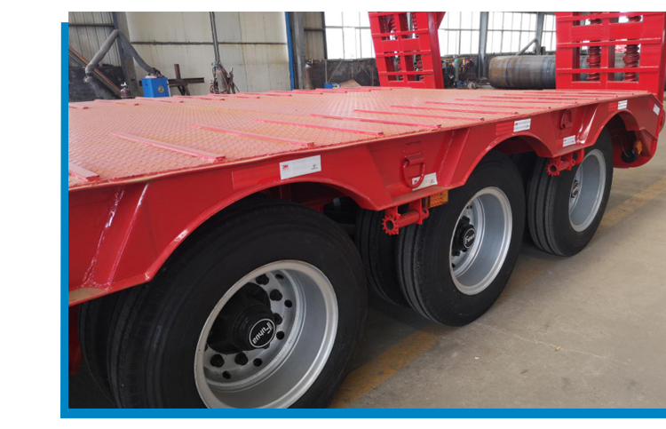 Hengyuan 4 Axle 6 Axles Low Bed Container Trailer Low Boy Lowbed Semi ...