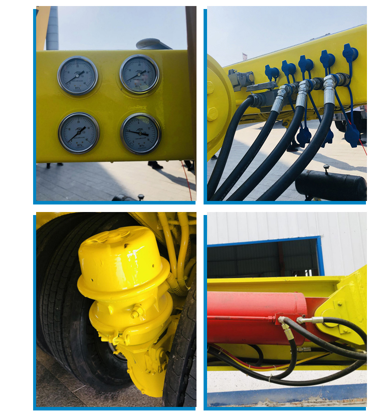 Hengyuan 4 Axle 6 Axles Low Bed Container Trailer Low Boy Lowbed Semi ...