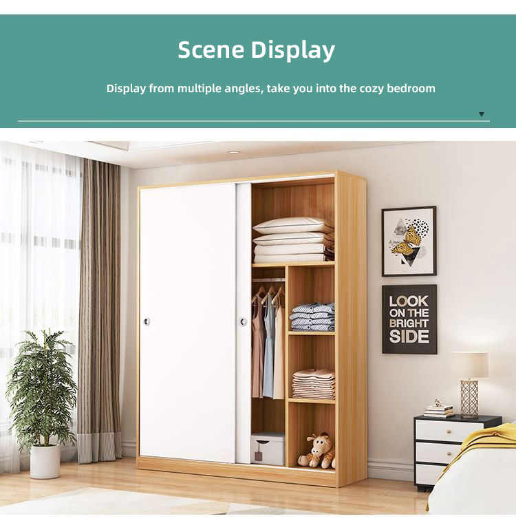 Buy Wholesale China Bedroom White Furniture Adjustable Push Door Useful Simple Design ...