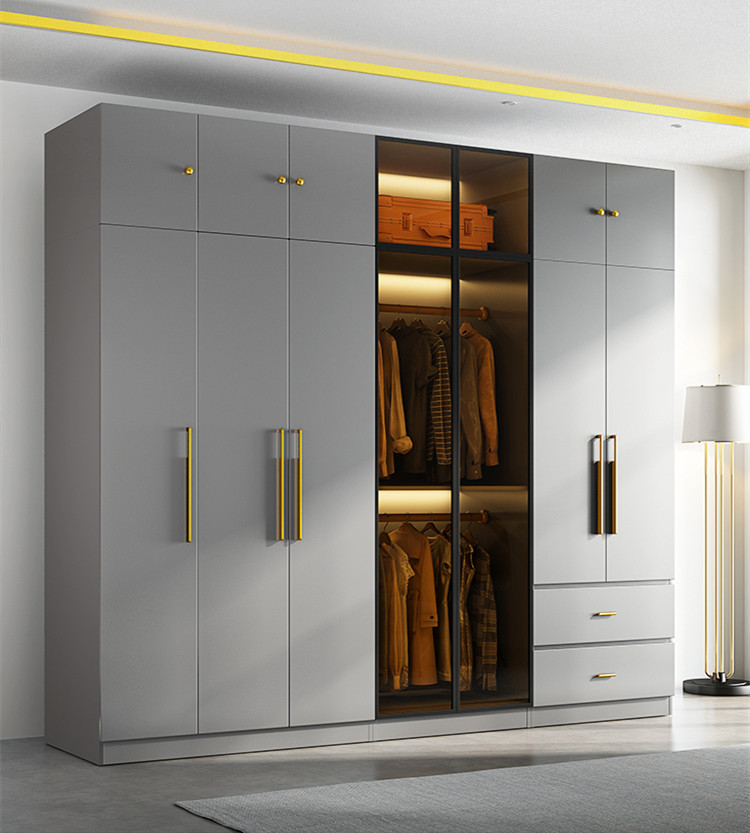 Italian Minimalist Wardrobe Modern Simple Practical Bedroom Wooden ...
