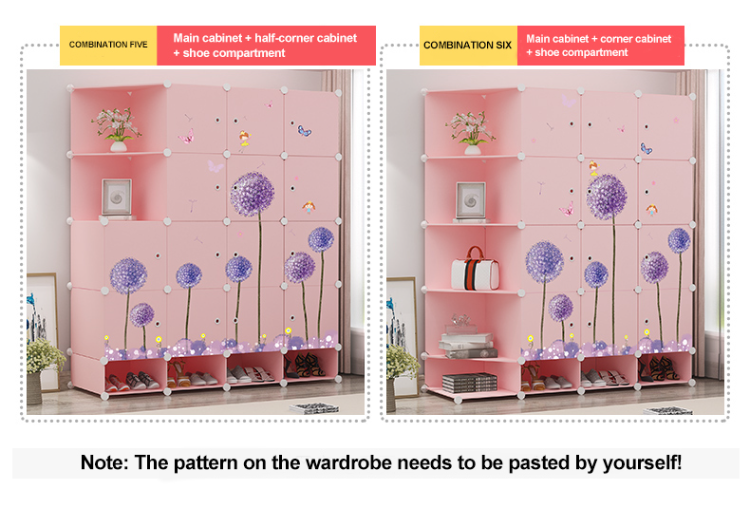 Multifunction Fold Zipper Fabric Wardrobes Storage Modern Cabinet ...