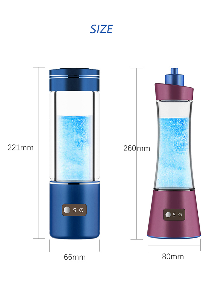 3000ppb H2 Cup Water Ionizer Rechargeable Hydrogen Water Bottle Spe Pem ...