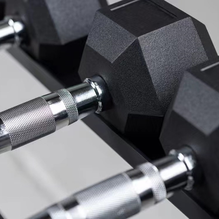 Gym Fitness Sets Free Weight Rubber Coated Steel Kg Hexagon Hex Rubber ...