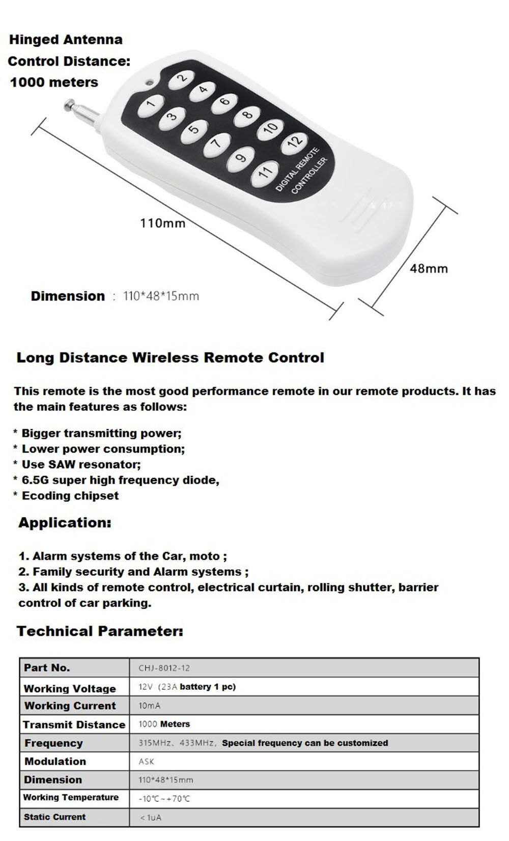 Buy Wholesale China Dc12v Wireless Remote Rf Receiving Module 12 ...