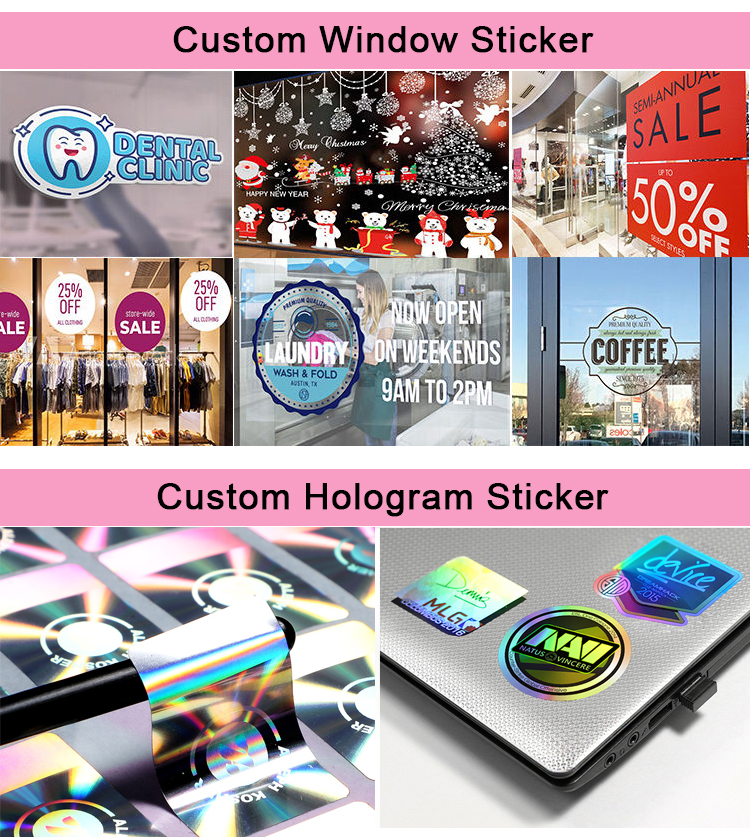 Customization Waterproof Uv Stickers Company Logo Private Label Sticker ...
