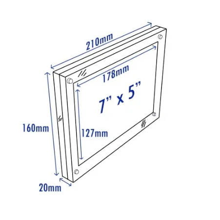 Customized Size Transparent Acrylic Sublimation Double Sided Picture ...