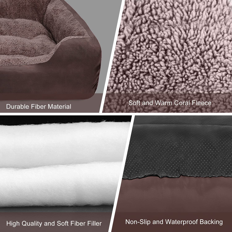 Comfortable And Breathable Rectangle Washable Sleeping Puppy Dog Beds ...