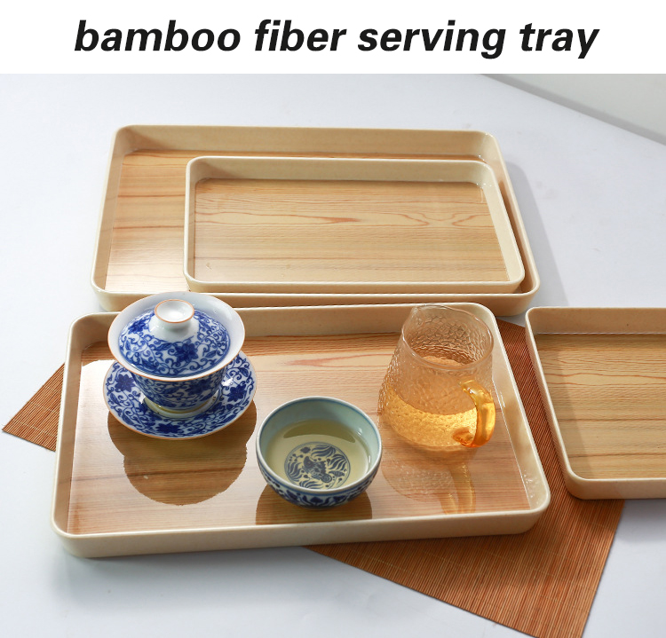 Buy Wholesale China New Type Bamboo Wooden Trays Serving Bamboo Fiber ...