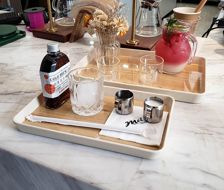 Buy Wholesale China New Type Bamboo Wooden Trays Serving Bamboo Fiber ...