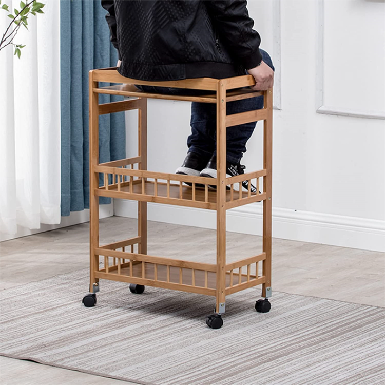 Buy Wholesale China Restaurant Wood Saloon Trolley Bamboo 3 Tier ...