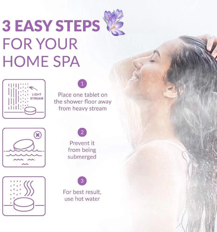 Oem Natural Aromatherapy Bath Tablet Essential Oil Shower Steamer With Strong & Great Smell ...