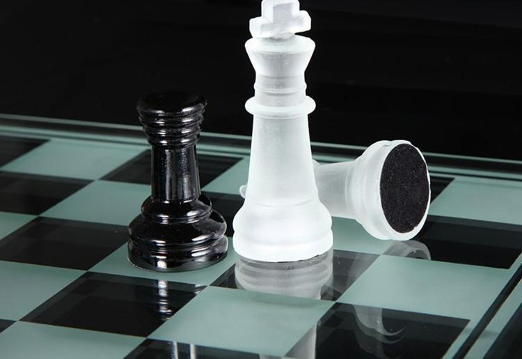 Bulk Buy China Wholesale Glass Chess Set Board For Adults Modern Chess ...