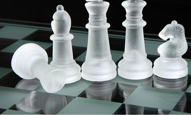 Bulk Buy China Wholesale Glass Chess Set Board For Adults Modern Chess ...