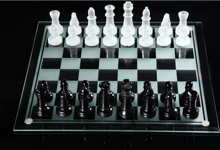 Bulk Buy China Wholesale Glass Chess Set Board For Adults Modern Chess ...