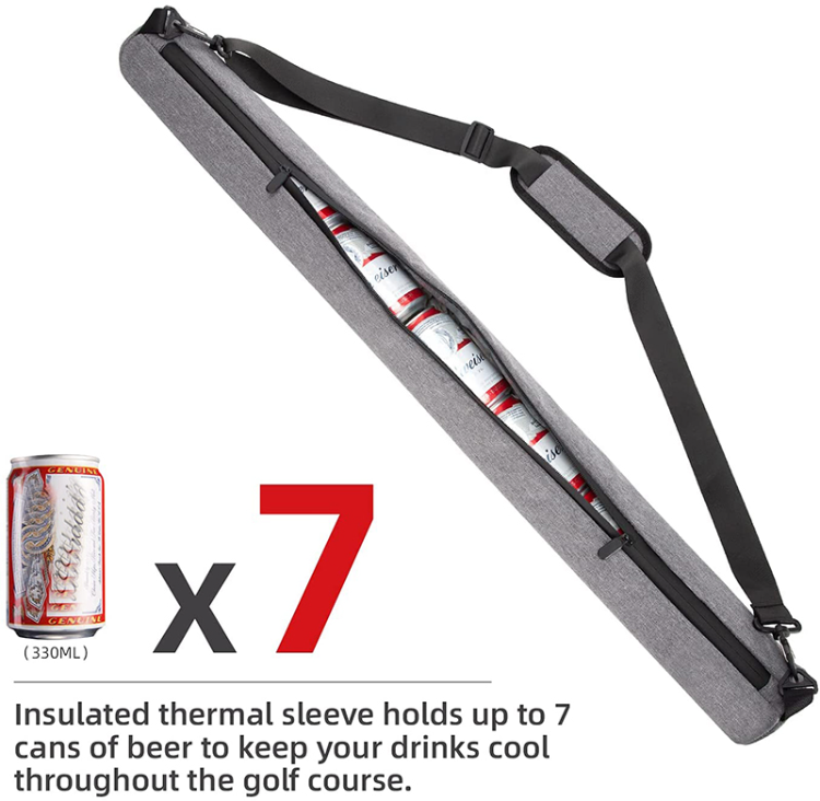 High Quality Leakproof 7 Cans Golf Beverage Cooler Tube Sling Bag ...