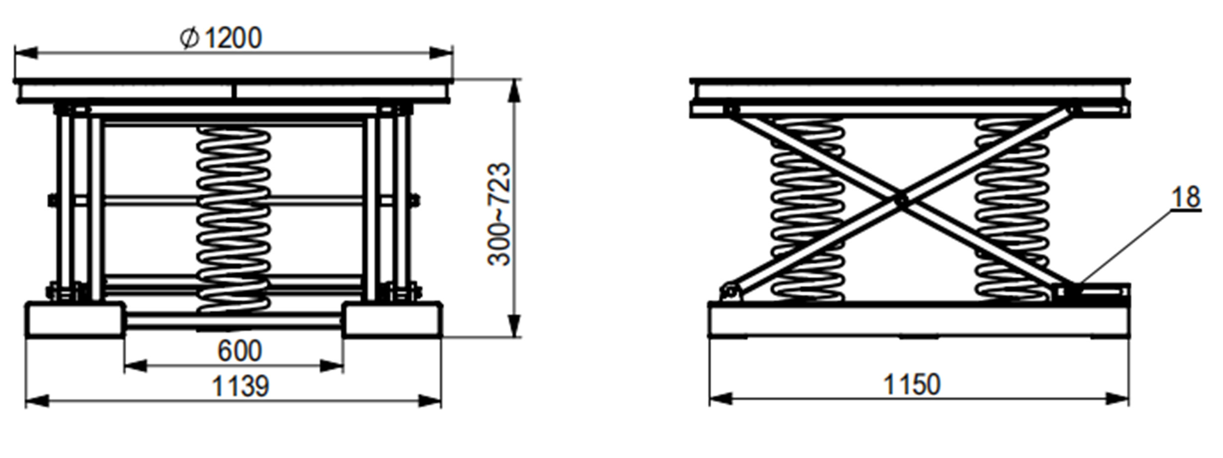 Steel Rotation Lift Table Platform Turntable Palift Pallet Leveller Ws ...