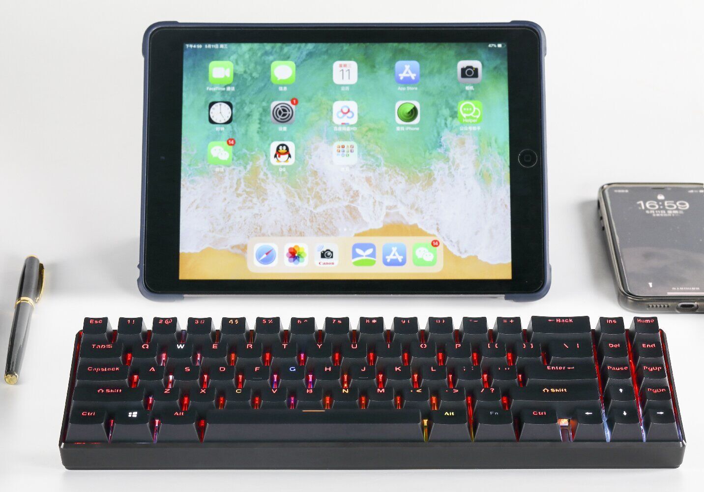 Buy Wholesale China Gaming Keyboard Colorful Led Backlit 71 Keys ...