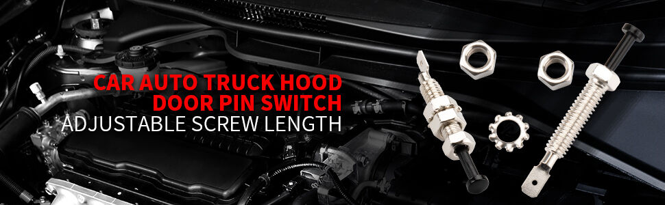 Universal Auto Car Trunk Bonnet Alarm Security Hood Door Switch Pins On ...