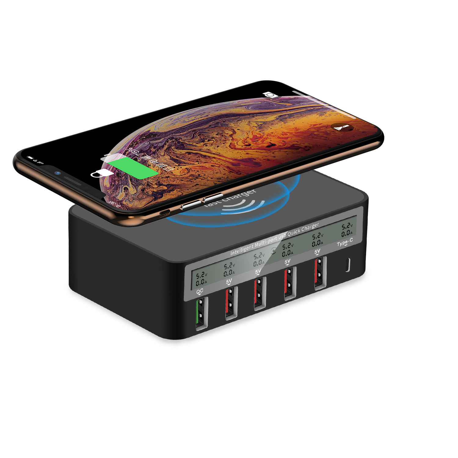 Buy Wholesale China 110w 6 Ports Usb Fast Charger Wireless Charger For ...