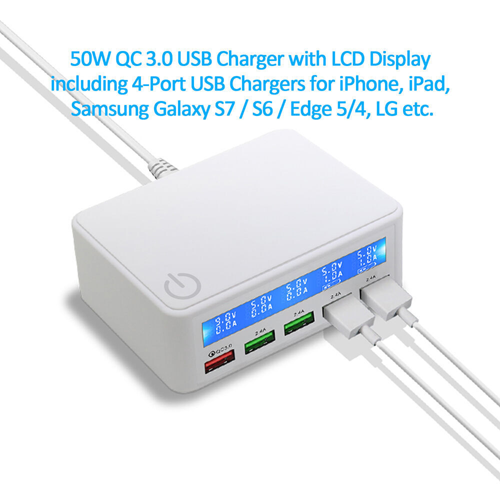 Buy Wholesale China 50w 5 Ports Quick Charge Qc3.0 Usb Charger Station ...