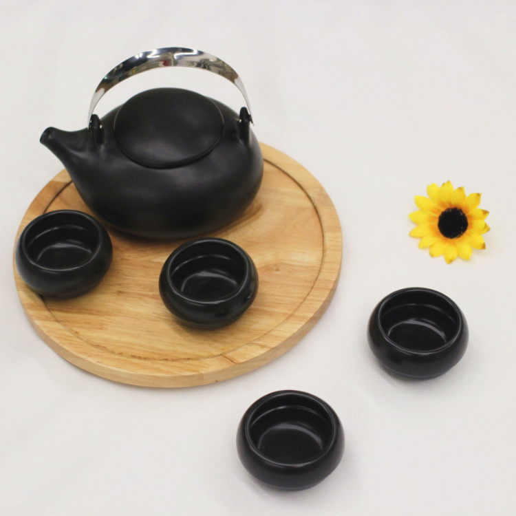Bulk Buy China Wholesale Japanese Tea Set Black Color Porcelain Tea Set ...