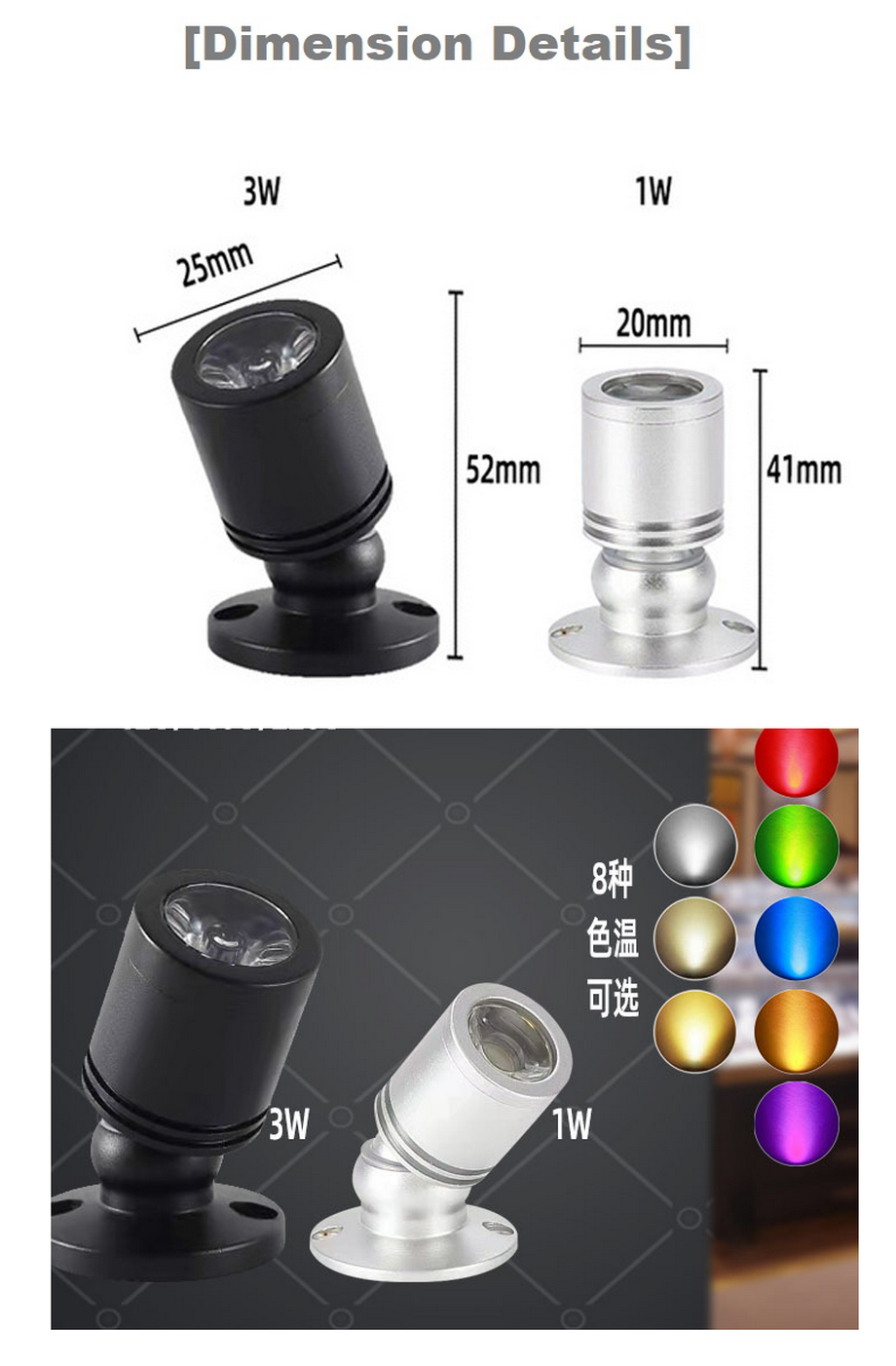 Buy Wholesale China 1w 3w 5v 12v 24v Led Downlight Cob Led Indoor ...