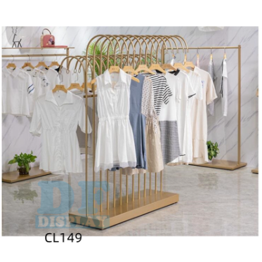 Cl103m Industrial Pipe Clothes Rack, Wall Mounted Garment Bar, Retail ...