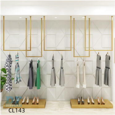 Cl103m Industrial Pipe Clothes Rack, Wall Mounted Garment Bar, Retail ...