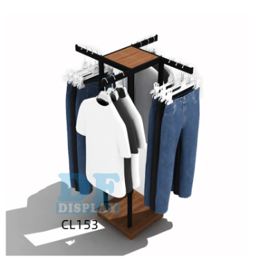Cl103m Industrial Pipe Clothes Rack, Wall Mounted Garment Bar, Retail ...