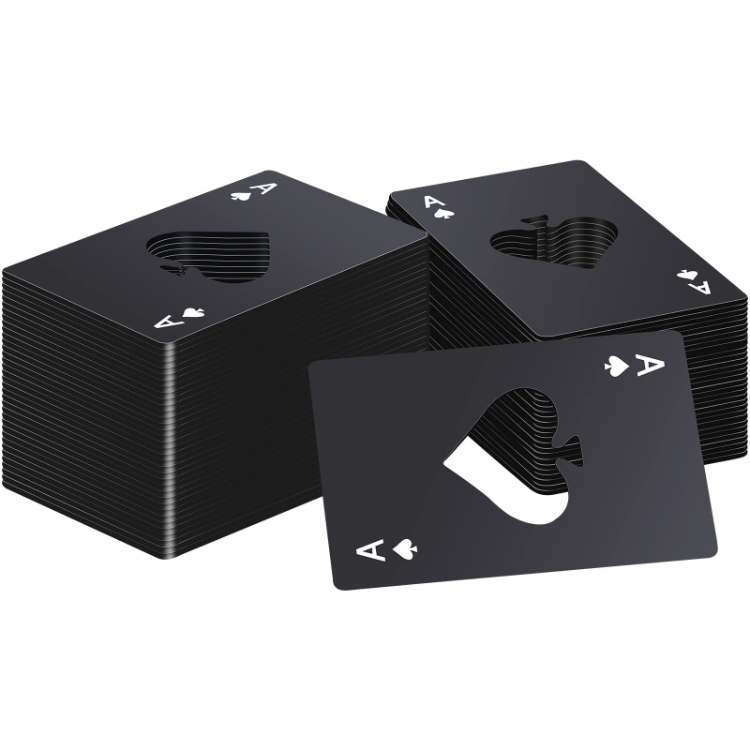 Custom Brand Playing Card Ace Of Spades Bottle Opener Credit Card Size ...