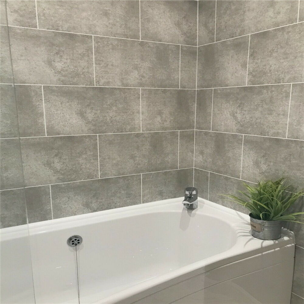 Buy Wholesale China High Quality Grey Tile Effect Bathroom Pvc Wall ...