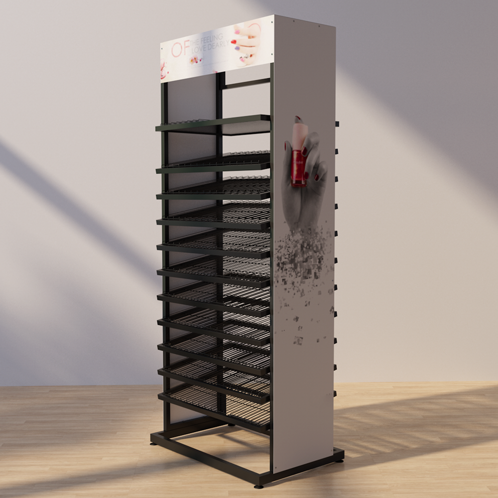 Buy Wholesale China Nail Polish Display Rack Metal Floor Standing ...