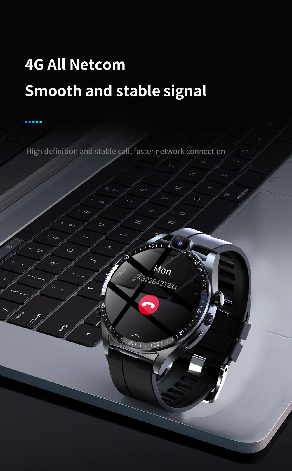 Buy Wholesale China 16/64/128gb 4g Smart Watch 1.43" 800mah Sim Wifi Gps Trackers Android 9.0 ...